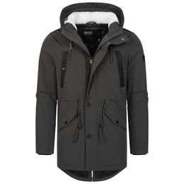 INDICODE JEANS Between-Seasons Parka 'Benicio' male size XL Khaki / Black