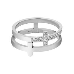 Akzent Ring 'Eva, langlebig' Damen Gr&ouml;&szlig;e 54 silber