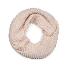 styleBREAKER Schlauchschal 'Strick Loop Wellenmuster' Damen Gr&ouml;&szlig;e One Size beige