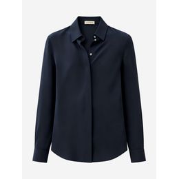 Lilysilk Shirt 'Anmutige Seidenbluse mit Knopfleiste' female size M Blue