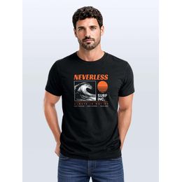 Neverless Shirt 'Surf inc wave' Herren Gr&ouml;&szlig;e XS schwarz