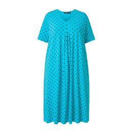 Ulla Popken Kleid Damen Gr&ouml;&szlig;e 58/60 royalblau / schwarz Sommerkleid