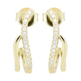 Akzent Ohrringe '"Elegancia" aus 925 Sterlingsilber, rhodiniert, langlebig' Damen Gr&ouml;&szlig;e One Size gold