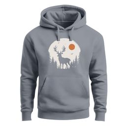 Neverless Sweatshirt 'Wald Hirsch' male size XXXL Grey