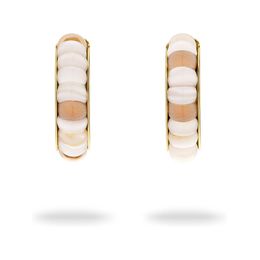 Tamaris Ohrringe Damen Gr&ouml;&szlig;e One Size beige / gold / orange / wei&szlig;