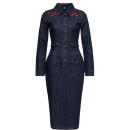 Queen Kerosin Dress 'Roses' female size 36 Blue