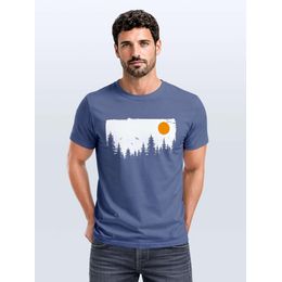 Neverless Shirt 'Forest' Herren Gr&ouml;&szlig;e S blau