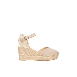 Alhamas Sandals 'Alpargata Cu&ntilde;a 8 cm' female size 37 Stone