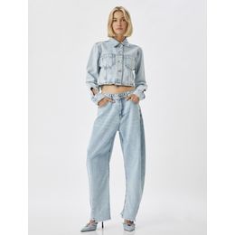 KOTON Jeans Damen Gr&ouml;&szlig;e 39 hellblau