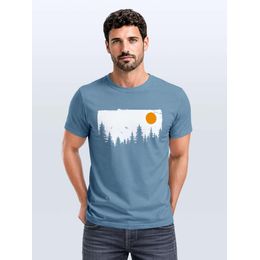Neverless Shirt 'Forest' Herren Gr&ouml;&szlig;e S hellblau