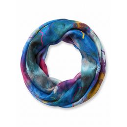 styleBREAKER Tube Scarf 'Loop Schal mit Aquarell Glow Muster' female size One size Turquoise