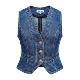 Salsa Jeans Vest female size XS Blue denim