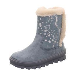 Superfit Stiefel 'FLAVIA' M&auml;dchen Gr&ouml;&szlig;e 30 hellbeige / blau / naturwei&szlig;