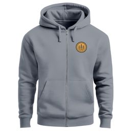 Neverless Sweatjacke 'B&auml;ume Badge' Herren Gr&ouml;&szlig;e XS dunkelgrau