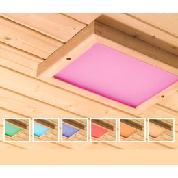 Karibu-Premium-LED-Farblichtanwendung f&uuml;r die Sauna - braun