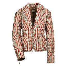 Madeleine Mode MADELEINE Between-Season Jacket female size 4XL Cappuccino / Orange / Wool white