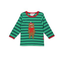 Toby tiger Shirt 'Weihnachtsb&auml;r' Jungen Gr&ouml;&szlig;e 128 gr&uuml;n