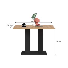 Tchibo - xonox Esstisch &raquo;Victor&laquo; mittelgro&szlig; - 110x70x76cm - schwarz -