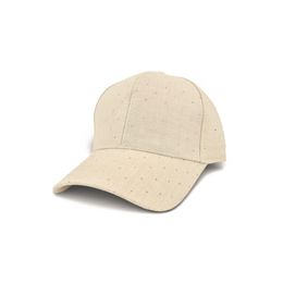 styleBREAKER Cap 'Baseball Cap Strass Glitzer Steine' Damen Gr&ouml;&szlig;e 54/64 beige
