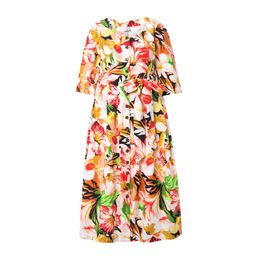 Ulla Popken Blusenkleid Damen Gr&ouml;&szlig;e 62/64 bunt Sommerkleid