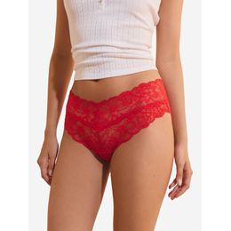 Etam Spitzen-Hipster in V-Form 'Sweet' Damen Gr&ouml;&szlig;e XS rot