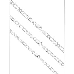 Nthirtythree Kette 'Silberkette 925 Sterling Silber Figaro Stil Echtsilber 45cm-60cm Halskette - Bestpreis - Damen Herren mit Schmuckbox - Sale 