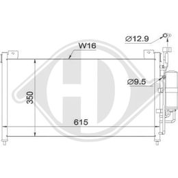 DIEDERICHS Kondensator, Klimaanlage dcc1673 f&uuml;r MAZDA