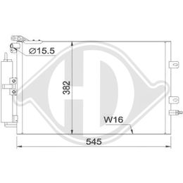 DIEDERICHS Kondensator, Klimaanlage dcc1766 f&uuml;r RENAULT