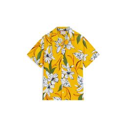 Tommy Hilfiger Button Up Shirt male size L Green / Light orange / White