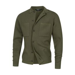 INDICODE Jeans Strickjacke 'Bellino' Herren Gr&ouml;&szlig;e L khaki