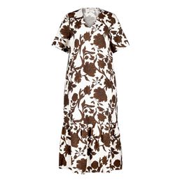 Cartoon Midikleid mit Volant Damen Gr&ouml;&szlig;e 38 wei&szlig; Sommerkleid