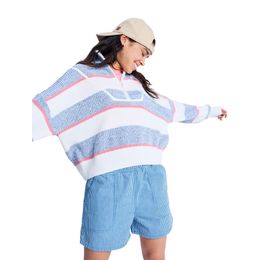 Roxy Shorts 'Stay Wavy Mid' Damen Gr&ouml;&szlig;e 32/33 blau / wei&szlig;