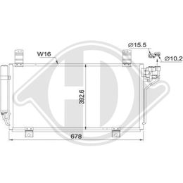 DIEDERICHS Kondensator, Klimaanlage dcc1680 f&uuml;r MAZDA