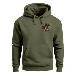 Neverless Sweatshirt 'B&auml;ume Badge' Herren Gr&ouml;&szlig;e XXL gr&uuml;n