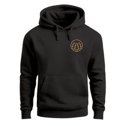 Neverless Sweatshirt 'B&auml;ume Badge' Herren Gr&ouml;&szlig;e L schwarz