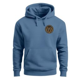 Neverless Sweatshirt 'B&auml;ume Badge' Herren Gr&ouml;&szlig;e 5XL blau