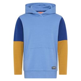 Scout Sweatshirt Jungen Gr&ouml;&szlig;e 152/158 hellblau / dunkelblau / senf / wei&szlig;