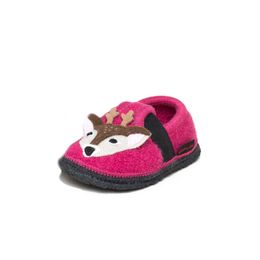 Kitz-Pichler Hausschuh 'Walkpantoffel Bobby Appl. Reh' M&auml;dchen Gr&ouml;&szlig;e 21 pink