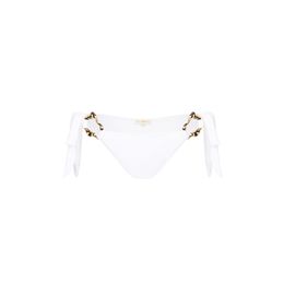 Moda Minx Bikinihose 'Irregular Hoop Tie' Damen Gr&ouml;&szlig;e XL wei&szlig;