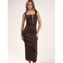 Hiccup Midi Kleid Damen Gr&ouml;&szlig;e 36 braun Sommerkleid