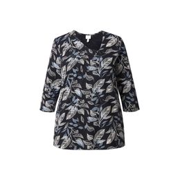 Ulla Popken Bluse Damen Gr&ouml;&szlig;e XL/XXL himmelblau / schwarz / wei&szlig;