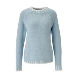 Aniston Casual Pullover Damen Gr&ouml;&szlig;e XXXL pastellblau / wei&szlig;