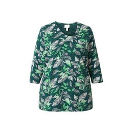 Ulla Popken Shirt Damen Gr&ouml;&szlig;e XXL/XXXL smaragd / dunkelgr&uuml;n / wei&szlig;