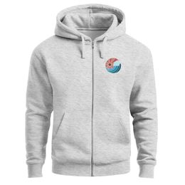 Neverless Sweatjacke 'Vintage Sunrise' Herren Gr&ouml;&szlig;e XXXL graumeliert