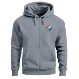 Neverless Sweatjacke 'Vintage Sunrise' Herren Gr&ouml;&szlig;e XXXL grau