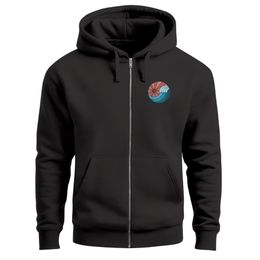 Neverless Sweatjacke 'Vintage Sunrise' Herren Gr&ouml;&szlig;e XL schwarz