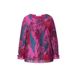 MIAMODA Bluse Damen Gr&ouml;&szlig;e XL petrol / pink