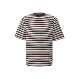QS T-Shirt Herren Gr&ouml;&szlig;e S dunkelbraun / grau / wei&szlig;