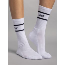 DIRTS Socken 'Classic Striped Socks' Herren Gr&ouml;&szlig;e 39/42 wei&szlig;