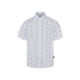 Bugatti Button Up Shirt male size XL Light blue / Black / White